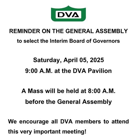 Reminder On General Assembly On Saturday April 05 2025 Dasmariñas Village