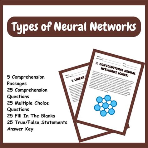 Comprehensive Guide To Neural Networks Types Exercises And Answer Key