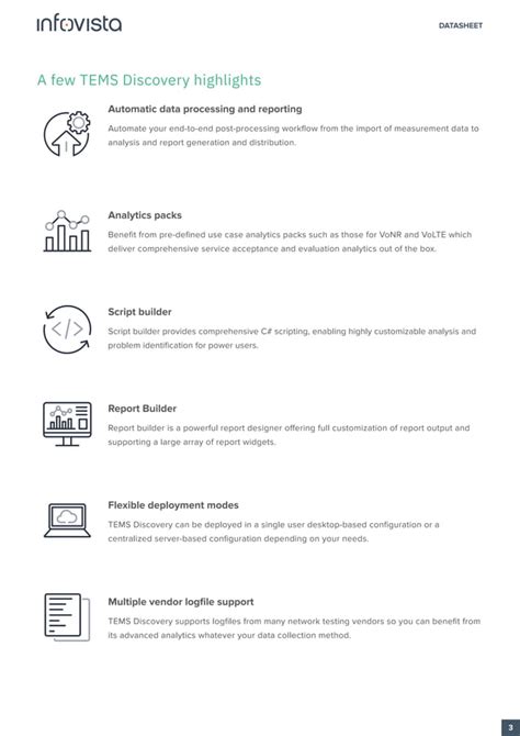 Tems™ Discovery Post Process And Analyze Large Network Testing Data Sets Datasheet