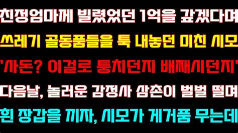 반전 신청사연 엄마께 빌렸었던 1억을 갚겠다며 쓰레기 골동품들을 툭 내놓던 시모 다음날 감정사 삼촌이 벌벌 떨며 흰 장갑을