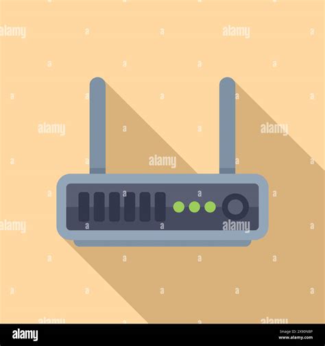 Vector Illustration Of A Simple Wireless Router Icon With A Modern Flat