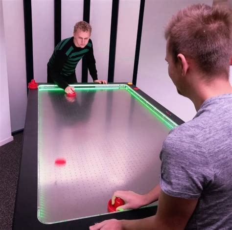 Air Hockey Table With Rgb Led Lighting Rental Made For Arcade