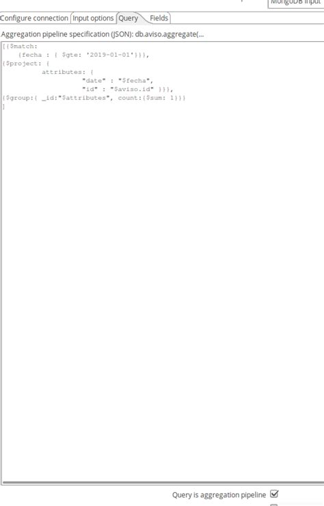 Pentaho Kettle Data Intergration Mongodb Aggregation Stack Overflow