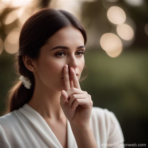 Minimalistic Shh Finger Drawing Stable Diffusion Online