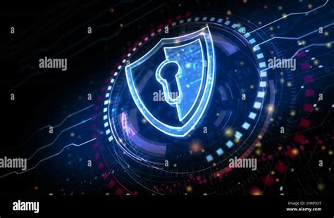 Cyber Security Network Protection And Digital Data With Shield Symbol Digital Concept Network