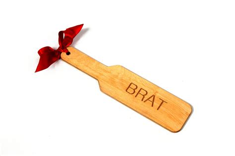 Bdsm Spanking Paddle Engraved With Brat The Ideal T For A Etsy Uk