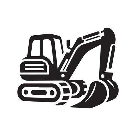Classic Backhoe Black Silhouette 57827806 Vector Art At Vecteezy