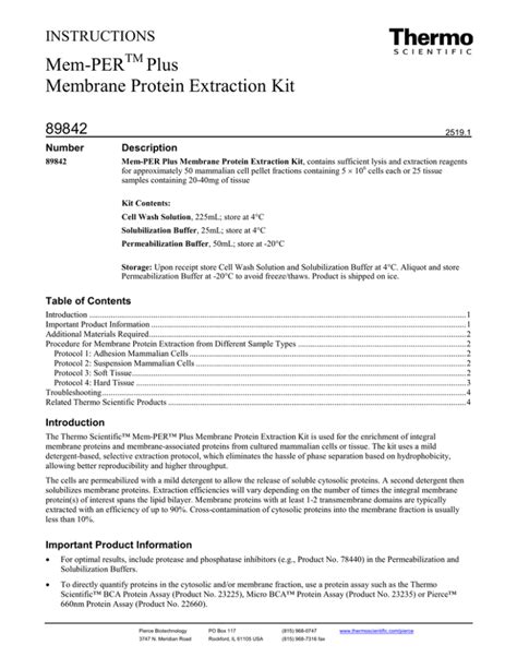 Mem Per Plus Membrane Protein Extraction Kit