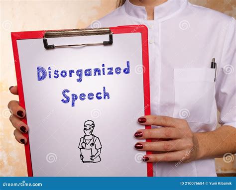 Medical Concept About Disorganized Speech With Phrase On The Sheet