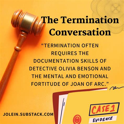 The Termination Conversation Educoach By Jo Lein