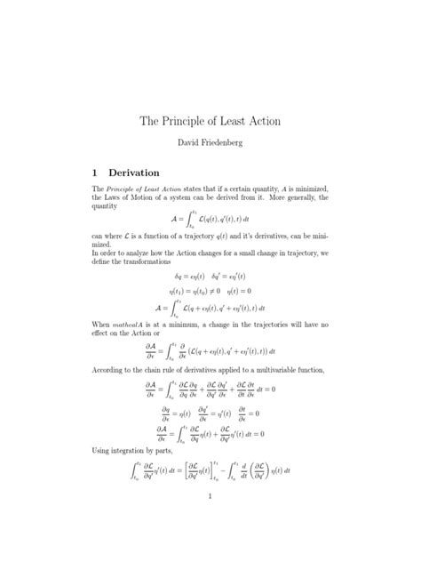 The Principle Of Least Action Pdf Applied And Interdisciplinary