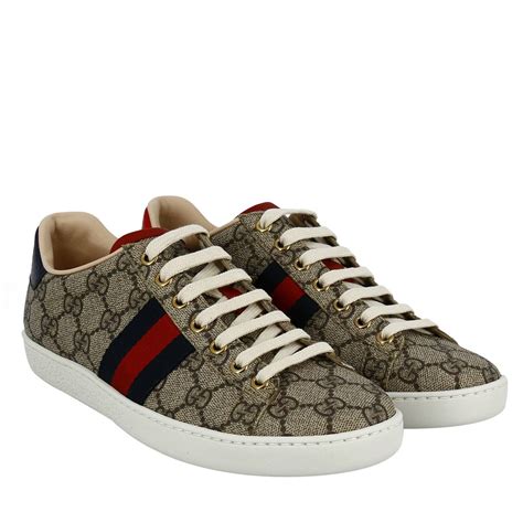 Gucci Shoes Women Sneakers Gucci Women Beige Sneakers Gucci 499410