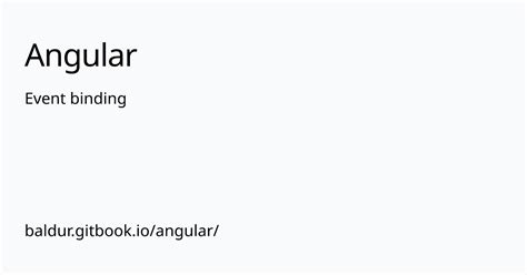 Event Binding Angular
