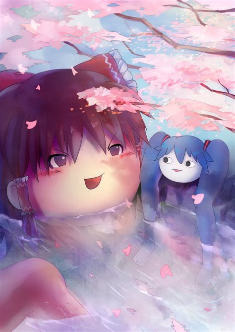 Hatsune Miku Hakurei Reimu And Shiteyanyo Touhou And 1 More Drawn