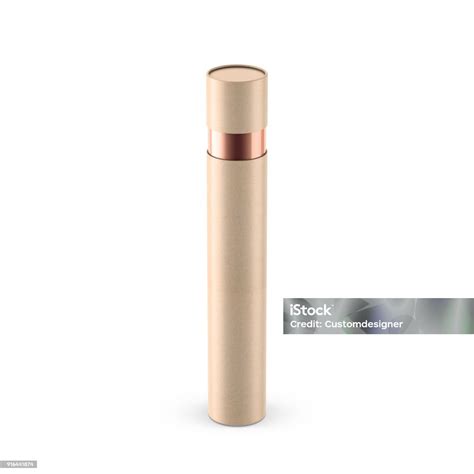 크 래 프 트 갈색 골 판지 종이 튜브 경우 이랑 흰색 주석 수 있습니다 포장에 금박 서 0명에 대한 스톡 사진 및 기타 이미지 0명 3차원 형태 가리기 Istock