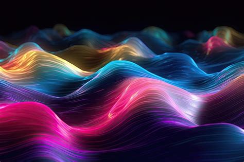 Premium Ai Image Abstract Colorful Waves Flows