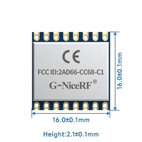 Llcc68 Lora Module 868 915 Fcc Ce Certified Lora Cc68 C1 G Nicerf