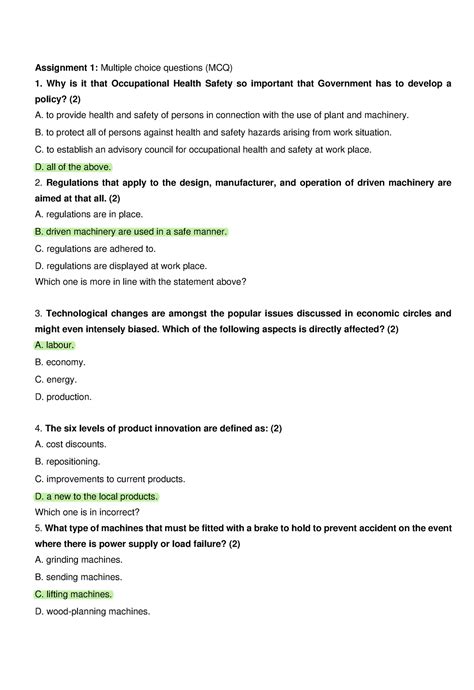 Nst 2602 Assignment 1 2021 Memo Assignment 1 Multiple Choice Questions Mcq Why Is It That