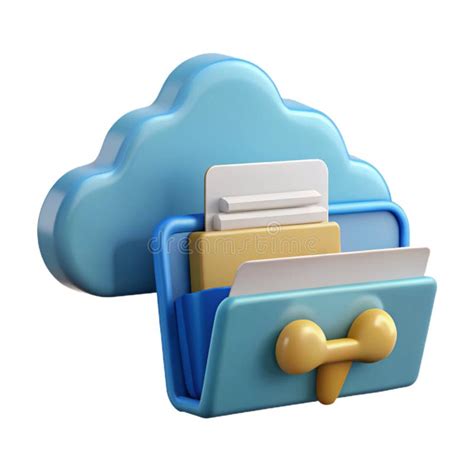 Computer Folder With Files 3d Folder With Document Files Vector