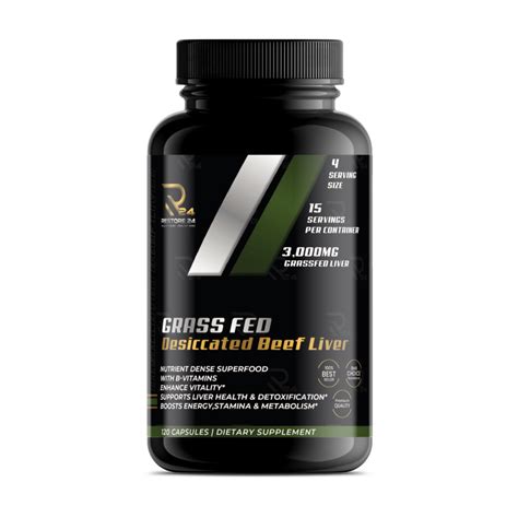 Grass Fed Desiccated Beef Liver Capsules Natural Vitality Boost