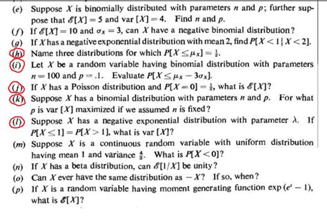 Solved E Suppose X Is Binomially Distributed With