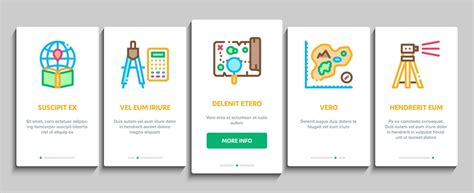 Topography Research Onboarding Elements Icons Set Vector 17351148