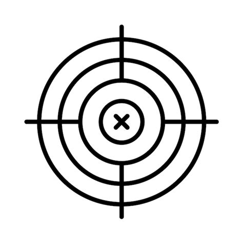 Premium Vector On Target Line Illustration