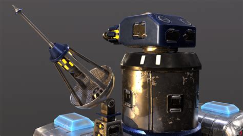 Artstation Sci Fi Laser Tower Game Assets