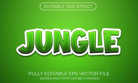 Premium Vector Jungle Text Effect