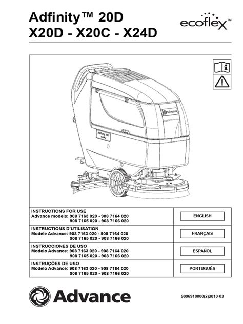 Advance Adfinity 20d Ecoflex Operator Manual Download Free Pdf Battery Charger Water