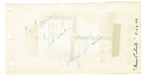Allyn Mclerie Actress Autographed Signed Album Page Amco Coa 13116