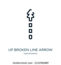 Broken Line Arrow Thin Line Icon Stock Vector Royalty Free Shutterstock
