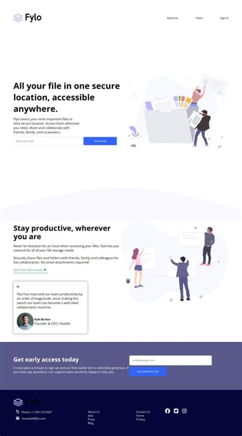 Frontend Mentor Responsive Landing Page Using Css Flex Coding
