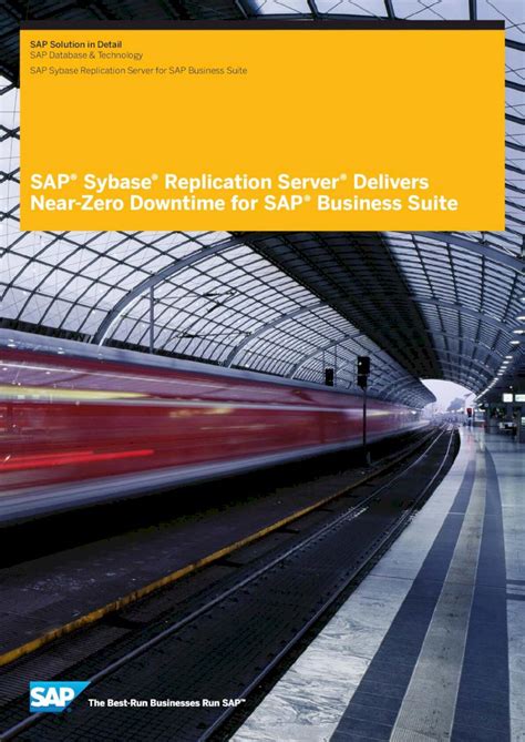 Pdf Solution Brief Sap® Sybase® Replication Server® Delivers · Sap® Sybase® Replication