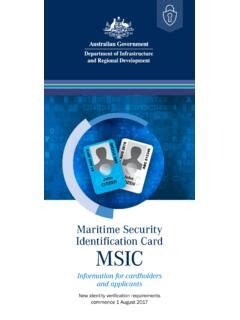 Maritime Security Identification Card Msic Maritime Security