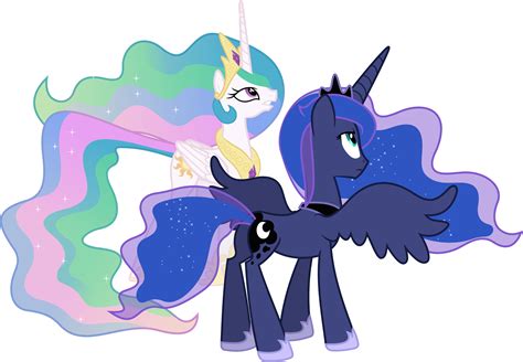 Princess Celestia And Princess Luna Conversing 2 By 90sigma On Deviantart