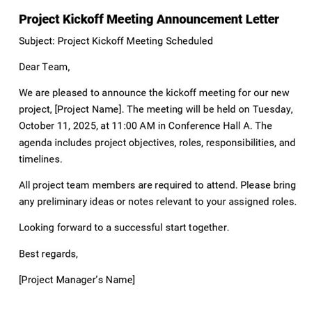 Meeting Announcement Letter To Employees