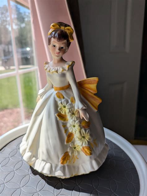 Vintage Lefton Lady Planter Figurine Free Shipping Excellent Condition