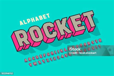 만화 3d 디스플레이 글꼴 디자인 알파벳 편지와 숫자 컴퓨터 글자에 대한 스톡 벡터 아트 및 기타 이미지 컴퓨터 글자 쿨한 태도 핀업걸 Istock