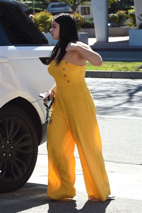 Ariel Winter In Yellow Jumpsuit At A Studio In Los Angeles Hawtcelebs