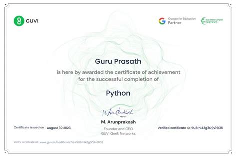 Guruprasath J On Linkedin Pythoncertification Learningjourney