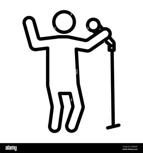 Sing Icon Linear Logo Mark Set Collection In Black And White For Web