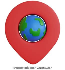 D Rendering Pin Pointer Map Globe Stock Illustration Shutterstock