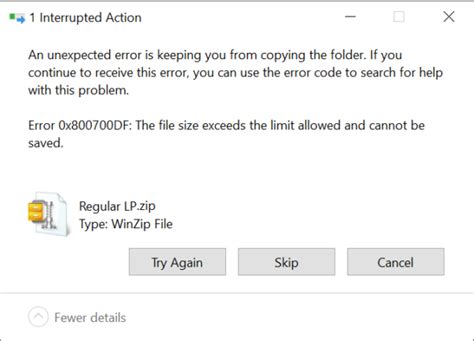 5 Ways To Resolve File Size Exceeds Limit Error 0x800700df In Windows