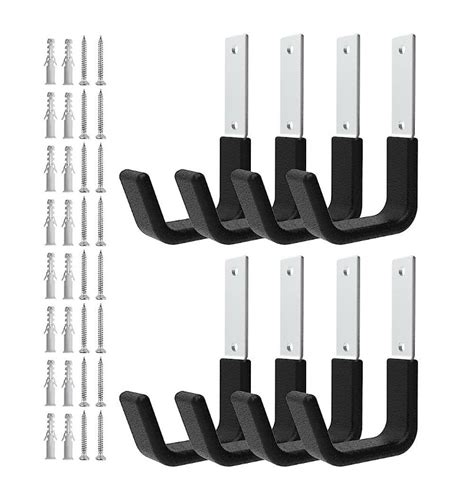 차고 보관 유틸리티 후크 벽 마운트용 튼튼한 유틸리티 후크 차고 후크 튼튼함 차고 벽 후크 호스 홀더 티몬