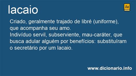 Significado De Lacaio