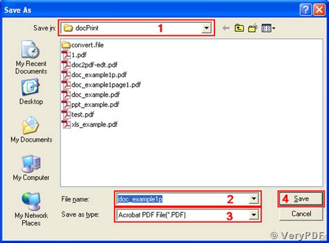 Use Docprint Command Line To Convert A Document Of Doc To Pdf Verypdf Knowledge Base