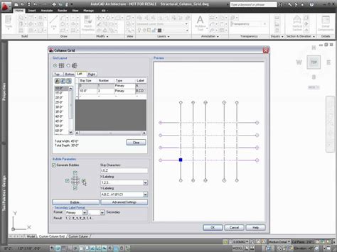 Custom Grid Column Autocad Architecture 2011 Youtube