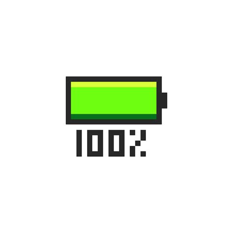 Premium Vector Pixel Art Full Battery Icon