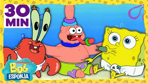 Bob Esponja 30 Minutos Dos Momentos Mais Fofinhos Com Bebês Bob